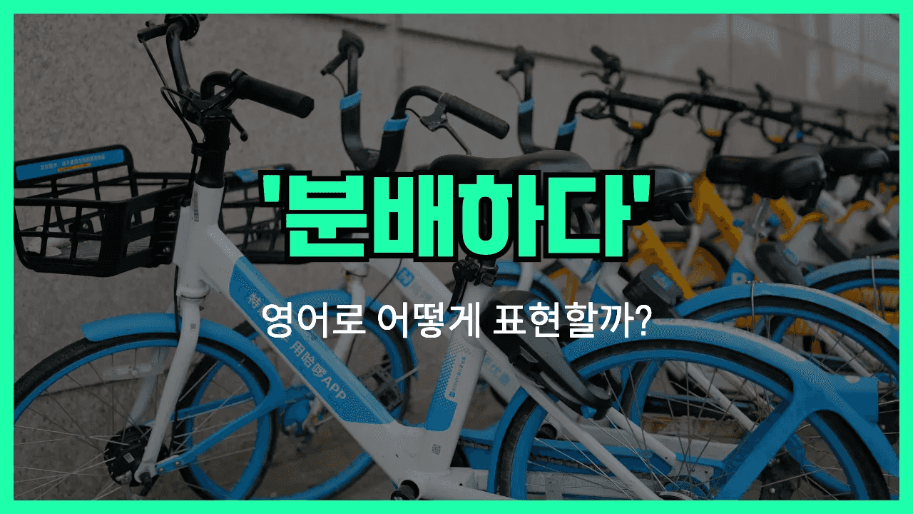 '분배하다' 영어로 어떻게 표현할까 📦 - 나누다, 배포하다 영어로